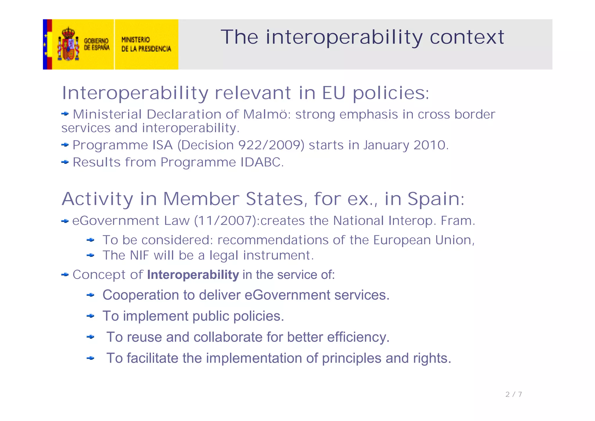 European Interoperability Strategy (EIS), Presentation perspectives ...