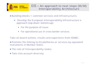 European Interoperability Strategy (EIS), Presentation perspectives ...