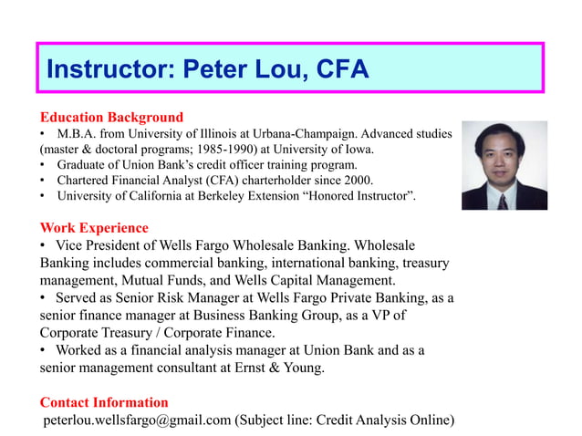 Presentation: Instructor Peter Lou | PPTX