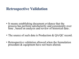 Pharmaceutical Validation | PPTX