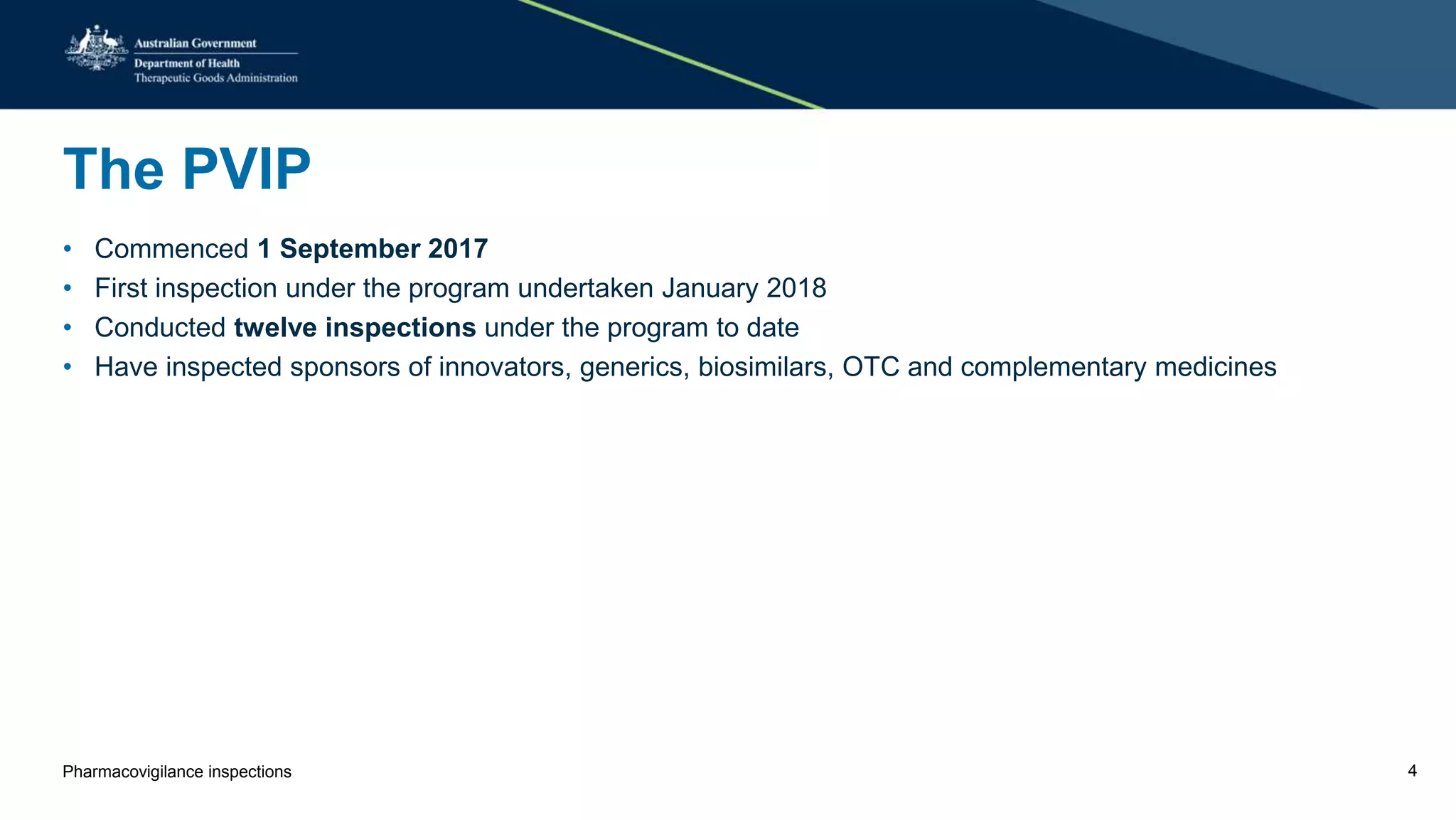 TGA Presentation: Pharmacovigilance inspections | PPTX