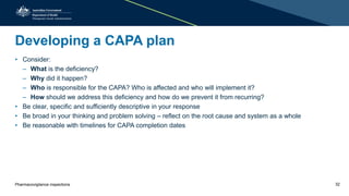 TGA Presentation: Pharmacovigilance inspections | PPTX