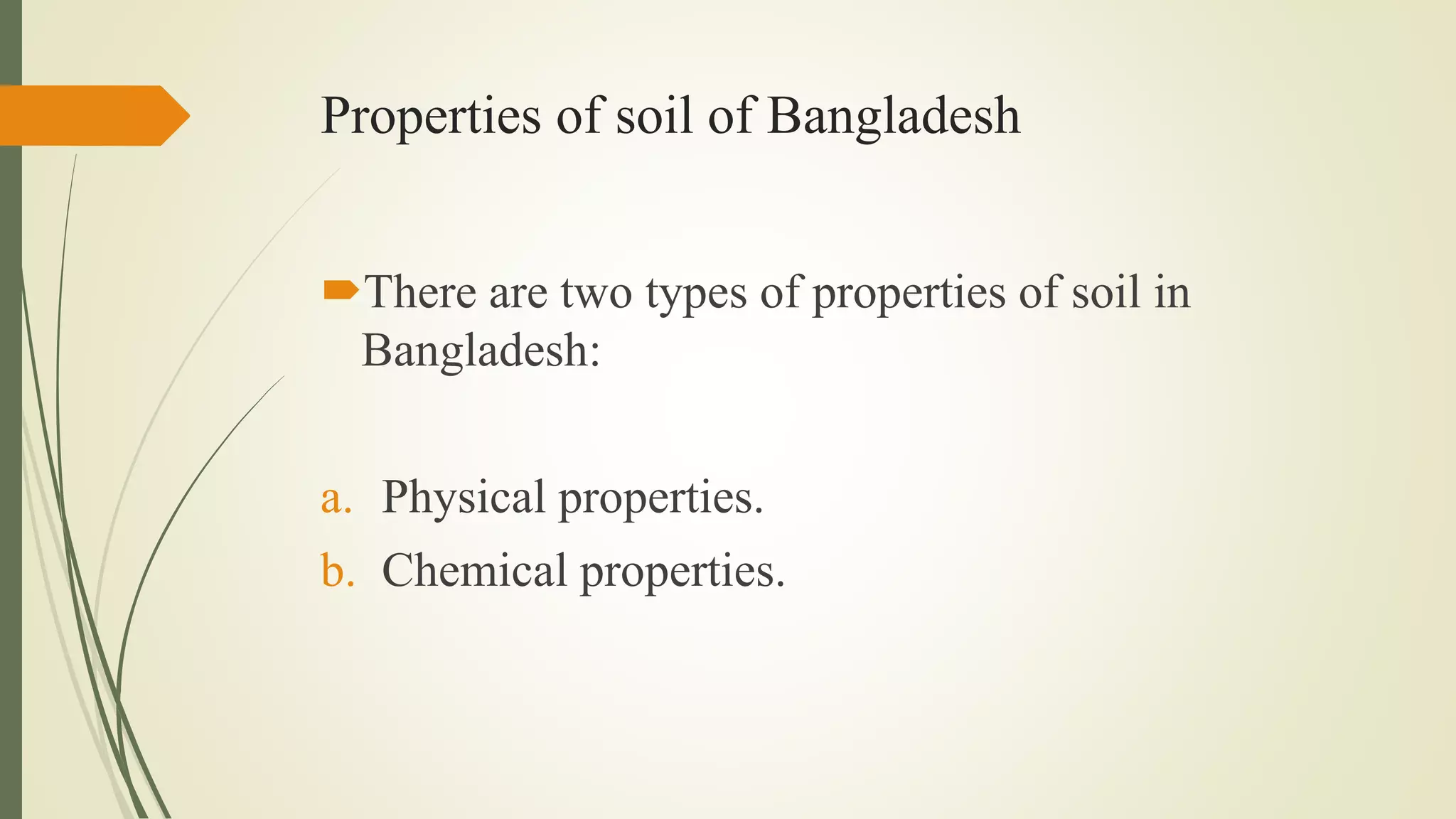 Physical and Chemical Properties of Soil of Bangladesh by Masud Hiru | PPT