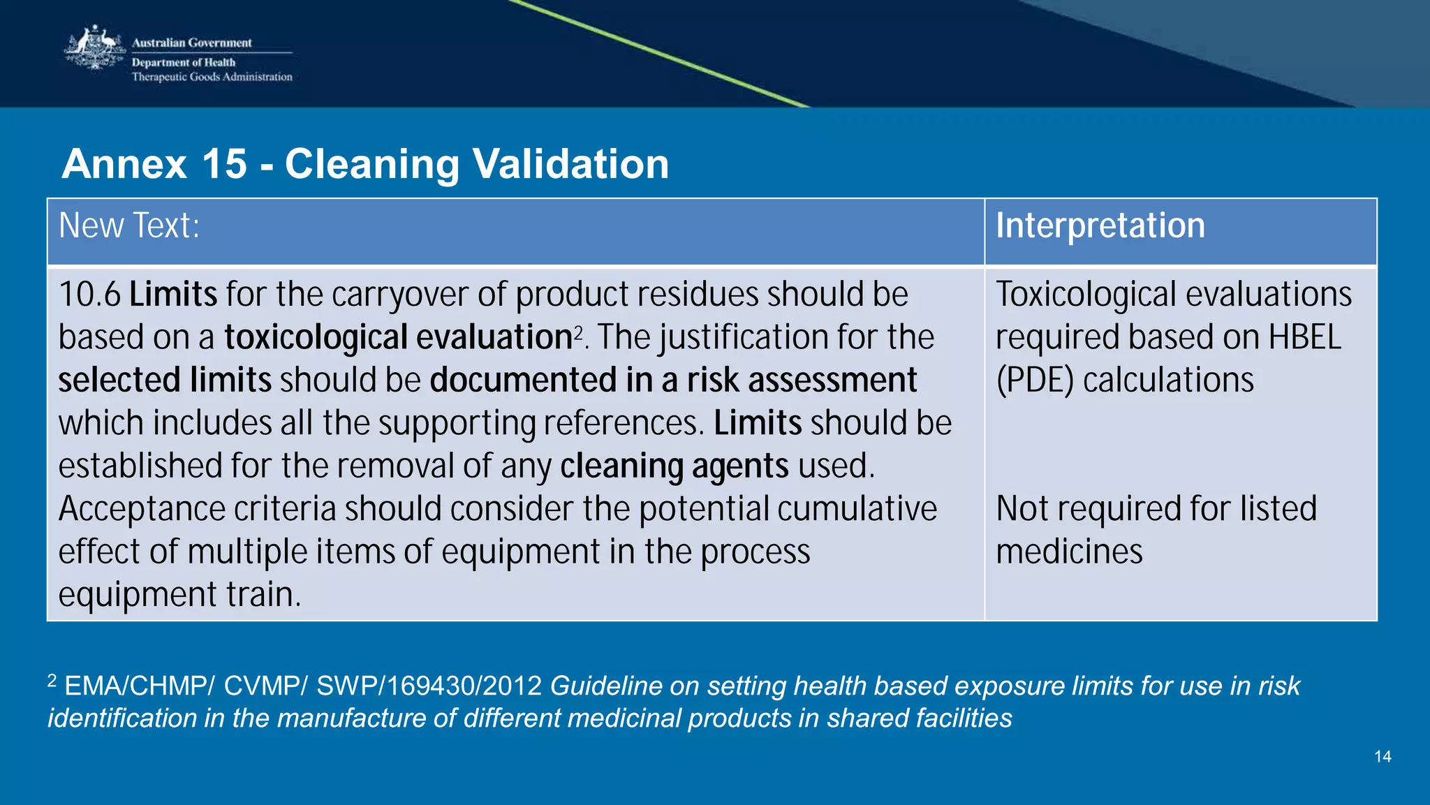 Presentation PIC/S Guide to GMP PE009-13 Annex 15 | PDF
