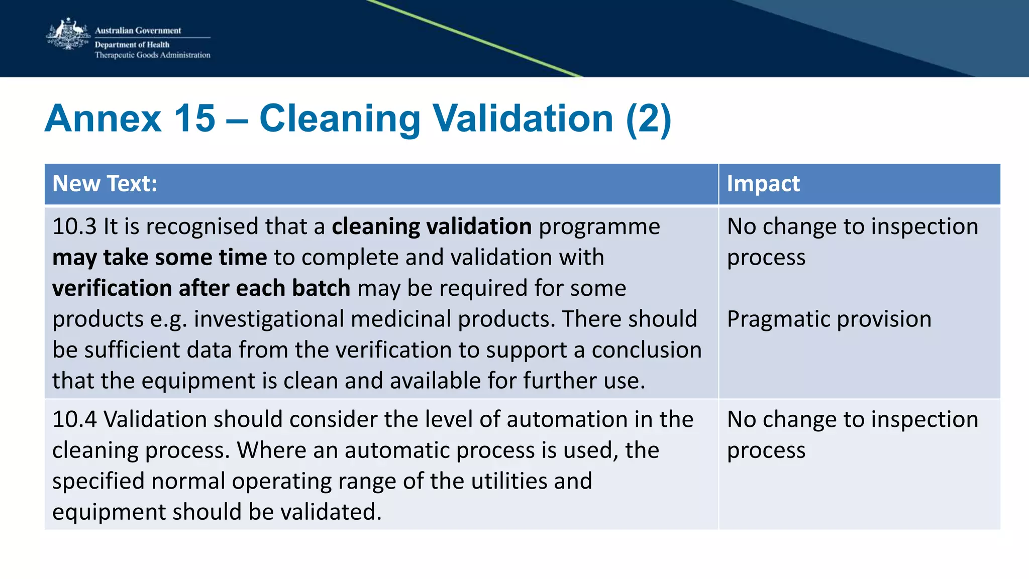 PIC/S Guide to GMP PE009-13 - Key changes to Annex 15 - Qualification ...