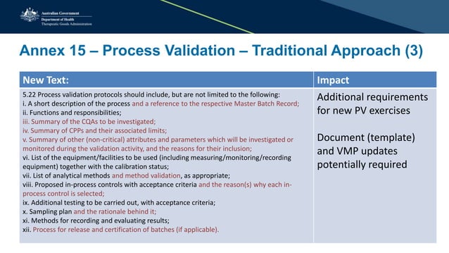 PIC/S Guide to GMP PE009-13 - Key changes to Annex 15 - Qualification and validation | PPTX