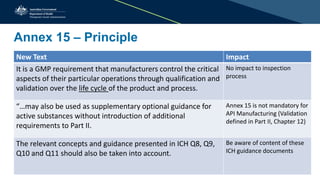 PIC/S Guide to GMP PE009-13 - Key changes to Annex 15 - Qualification ...