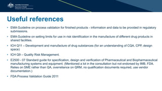 PIC/S Guide to GMP PE009-13 - Key changes to Annex 15 - Qualification ...