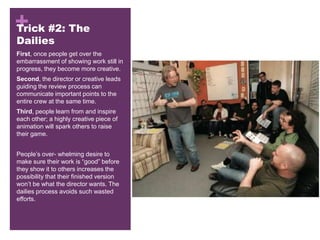 Lesson Learned from Pixar in Managing Collective Creativity | PPTX
