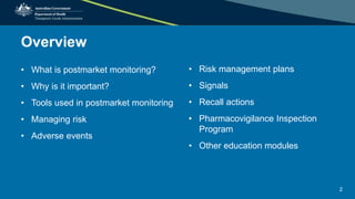 TGA presentation: Postmarket Monitoring | PPTX