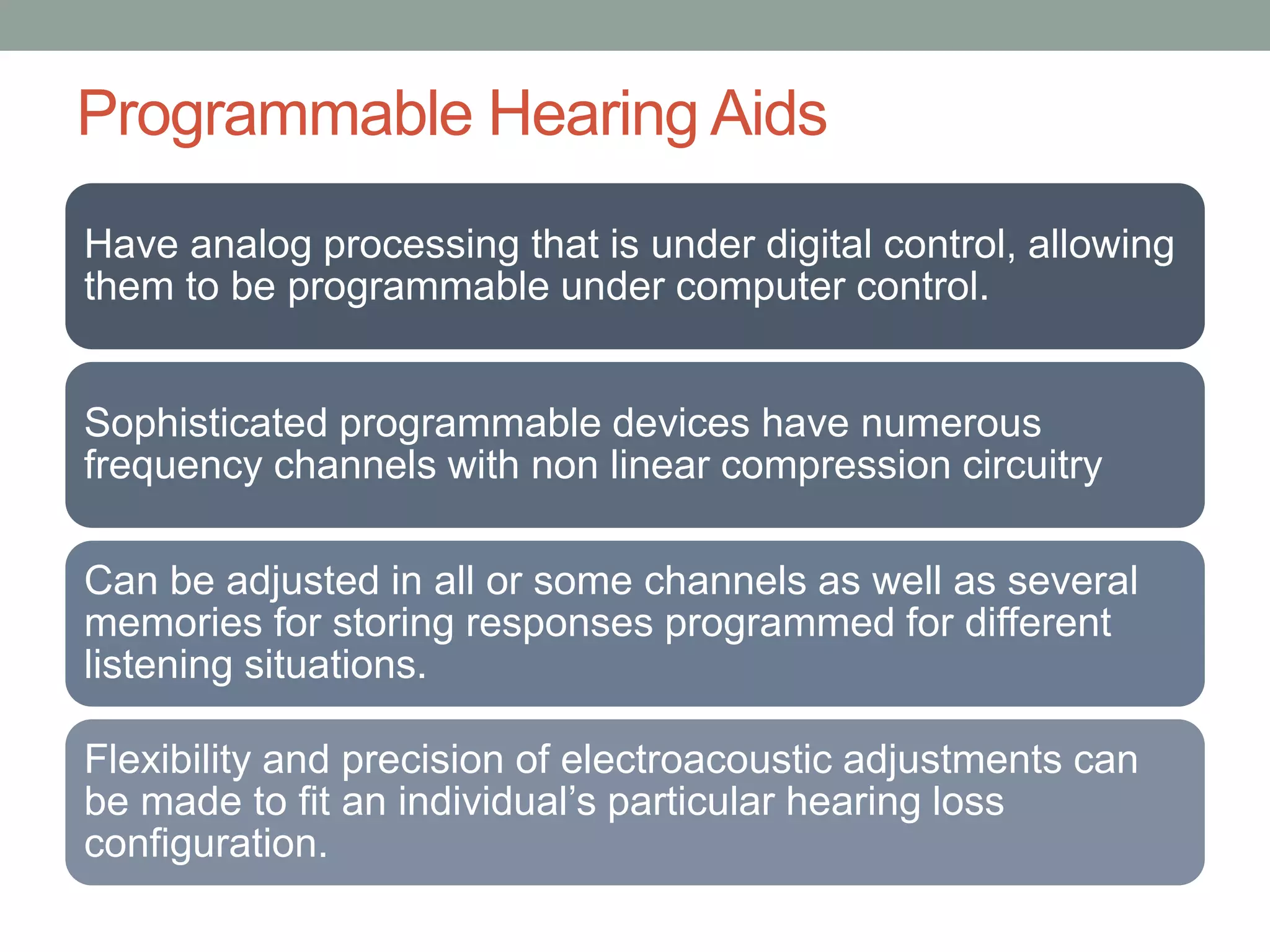 Specific features of hearing aids | PPTX