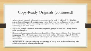 Print Shop Procedures | PPTX