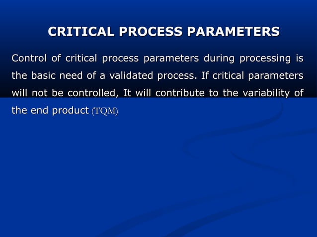 Presentation process-scale-up-and-critical-control-parameters-1 | PPT