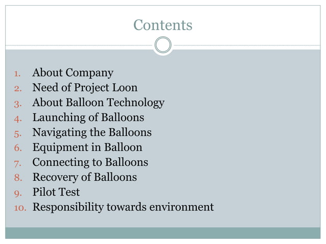 Presentation project loon | PPTX | Computer Networking | Computing