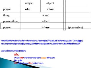Presentation pronouns | PPT