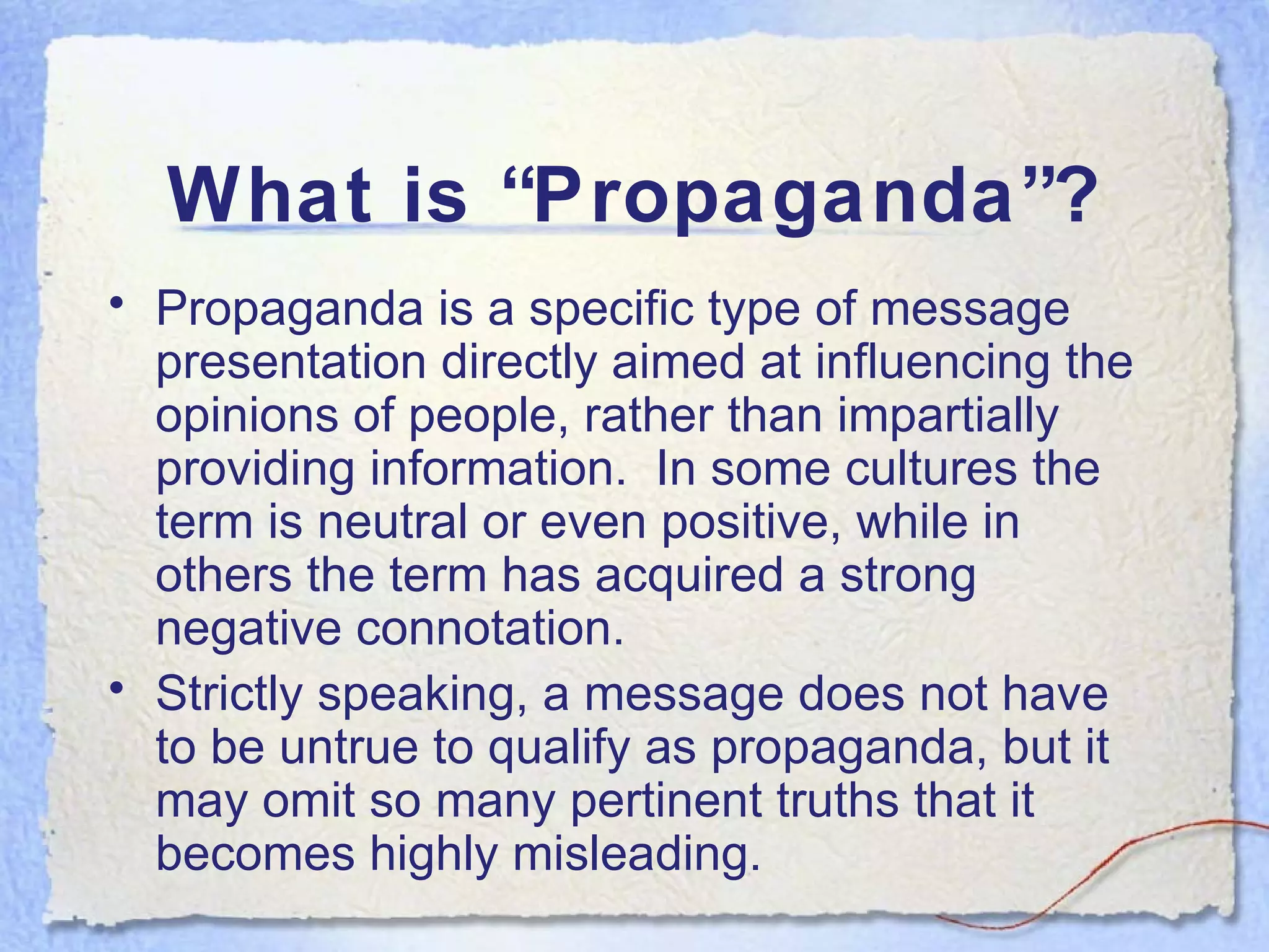 Presentation Propaganda | PPT