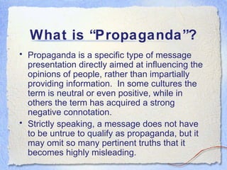 Presentation Propaganda | PPT