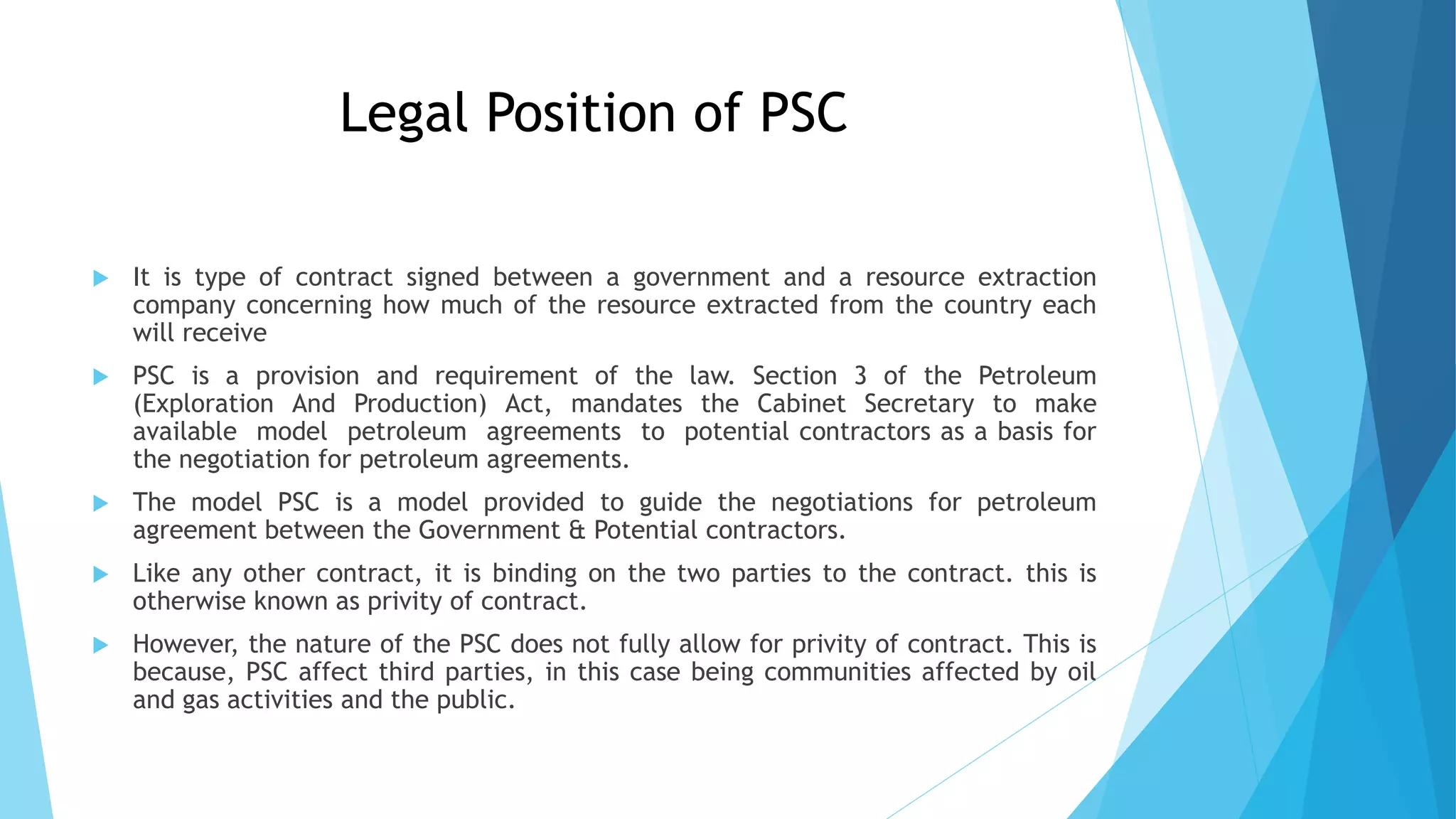 PRODUCTION SHARING CONTRACTS (By Edwin Kimani & Kate Mavuti) | PPTX