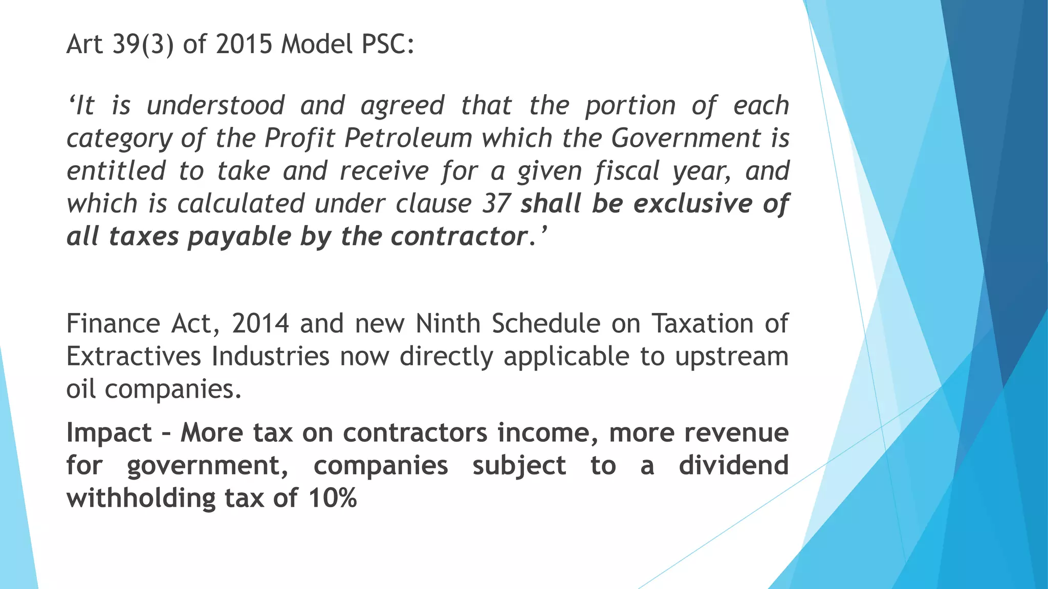 PRODUCTION SHARING CONTRACTS (By Edwin Kimani & Kate Mavuti) | PPTX