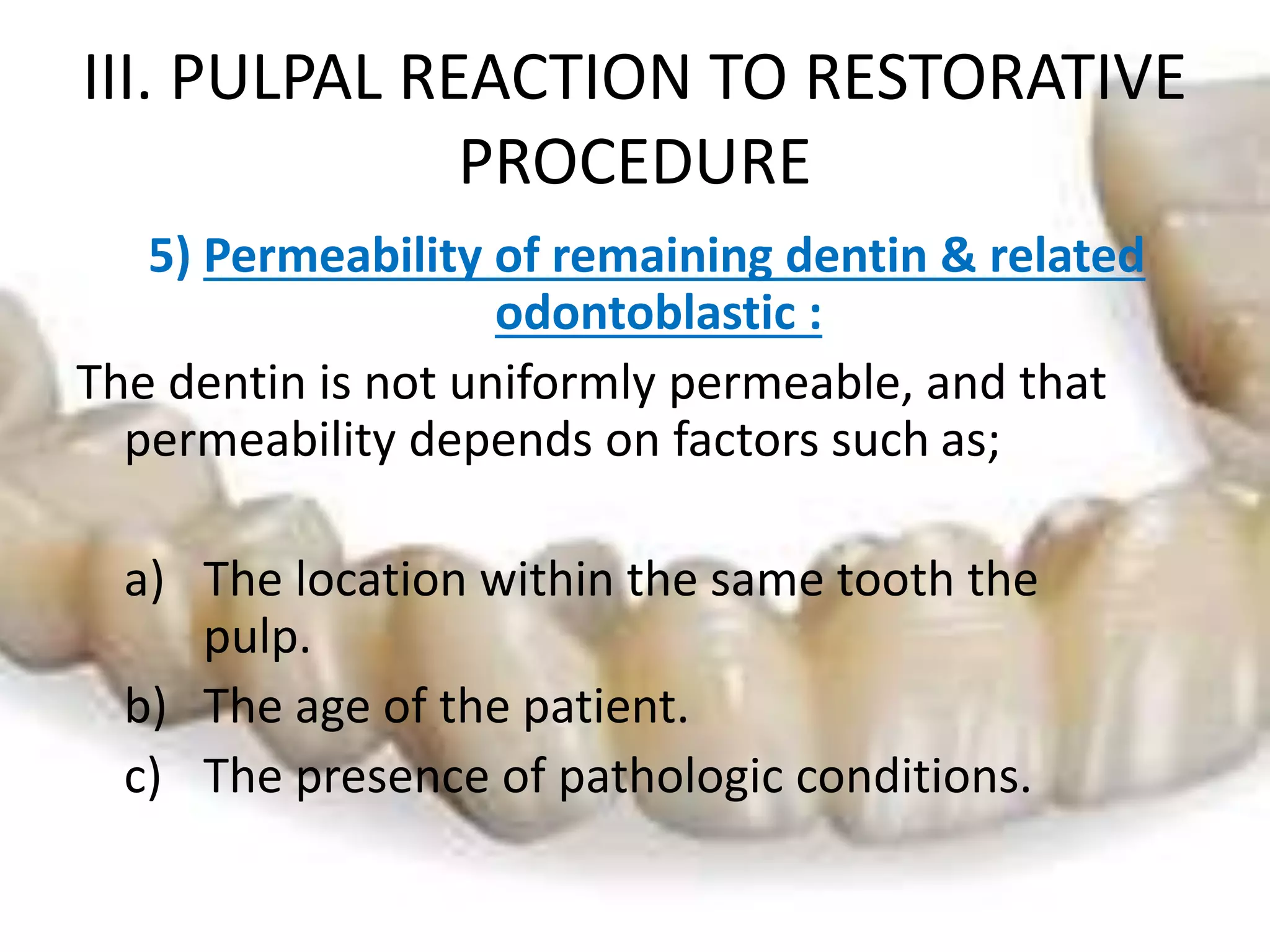 Pulpal Reactions to Dental Caries and Dental Proceudres | PPTX