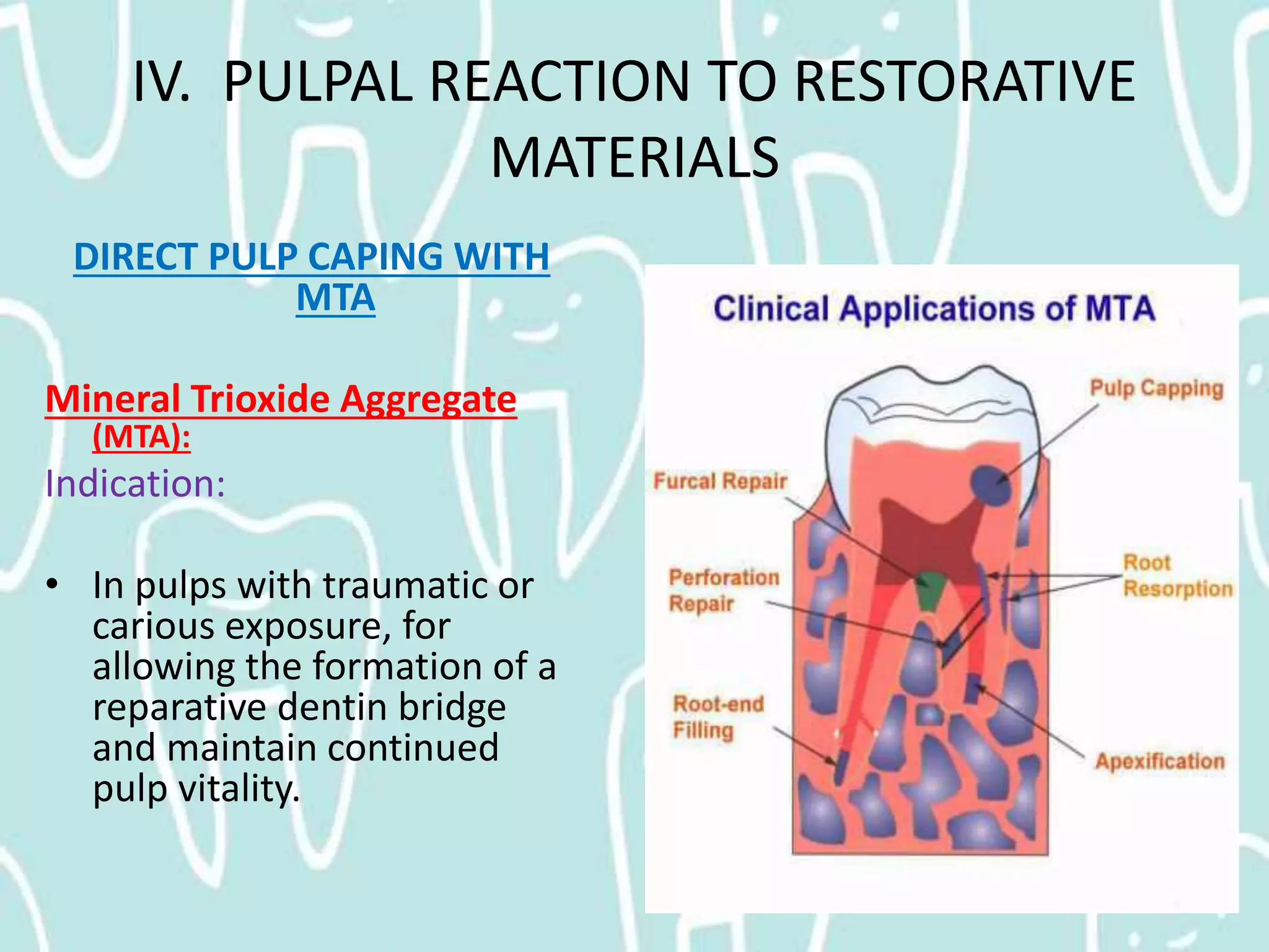 Pulpal Reactions to Dental Caries and Dental Proceudres | PPTX