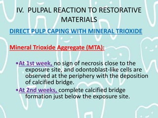 Pulpal Reactions to Dental Caries and Dental Proceudres | PPTX