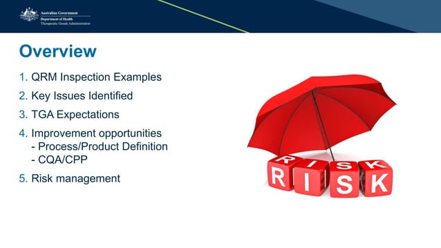 Presentation: Quality risk management issues | PPT