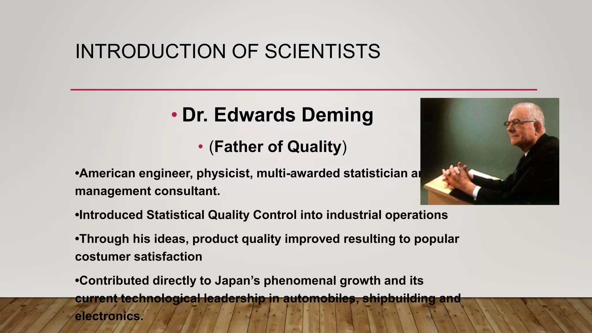 Quality Gurus (TOTAL QUALITY MANGEMENT SYSTEM) Food Technology | PPT