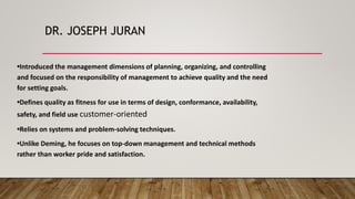 Quality Gurus (TOTAL QUALITY MANGEMENT SYSTEM) Food Technology | PPTX