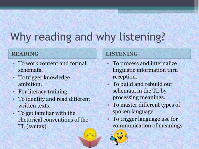 Presentation reading and listening | PPTX | Education