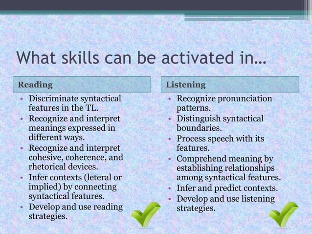 Presentation reading and listening | PPTX | Education