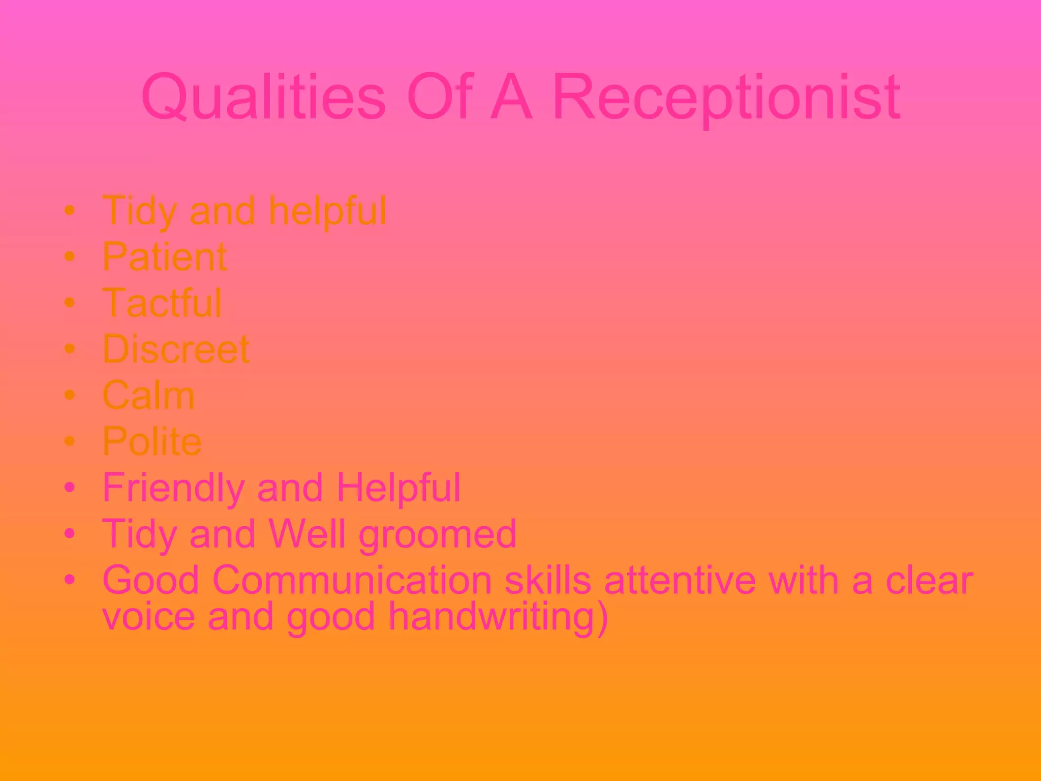 Presentation Reception | PPT