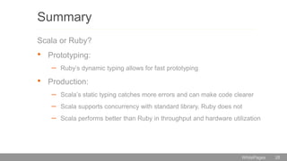 Ruby to Scala in 9 weeks | PPTX | Programming Languages | Computing