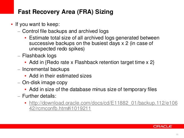 Presentation recovery manager (rman) configuration and performance…