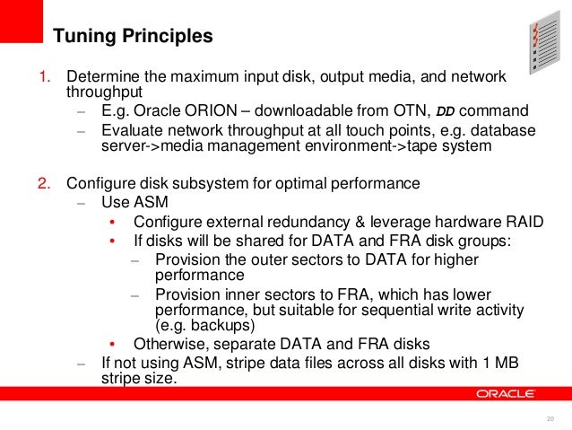 Presentation recovery manager (rman) configuration and performance…