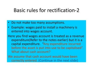 Rectification of errors | PPTX