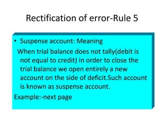 Rectification of errors | PPTX