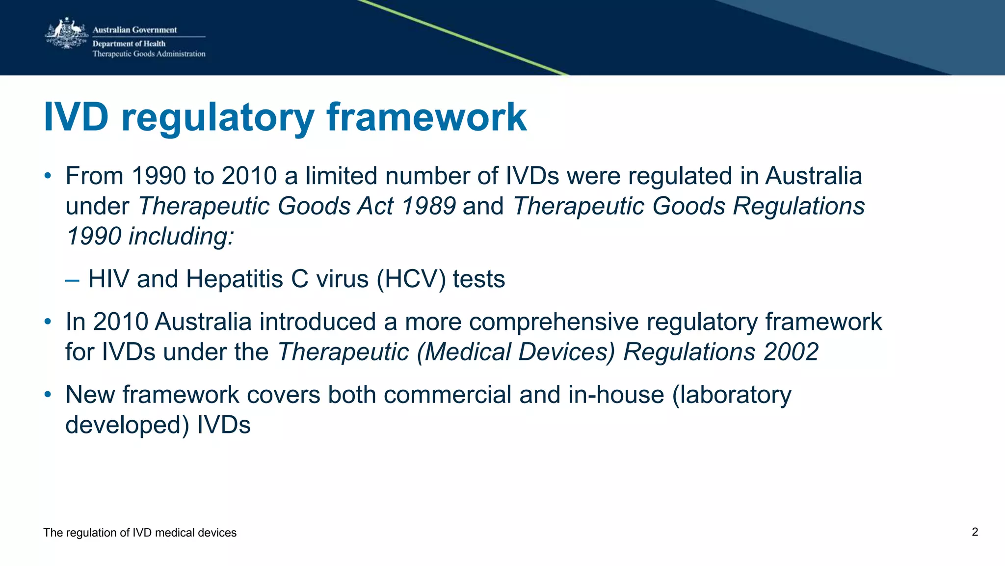 The regulation of IVD medical devices | PPTX