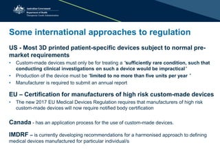 Presentation: Regulation of personalised, including 3D printed, medical ...