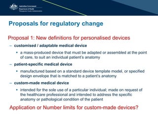 Presentation: Regulation of personalised, including 3D printed, medical ...