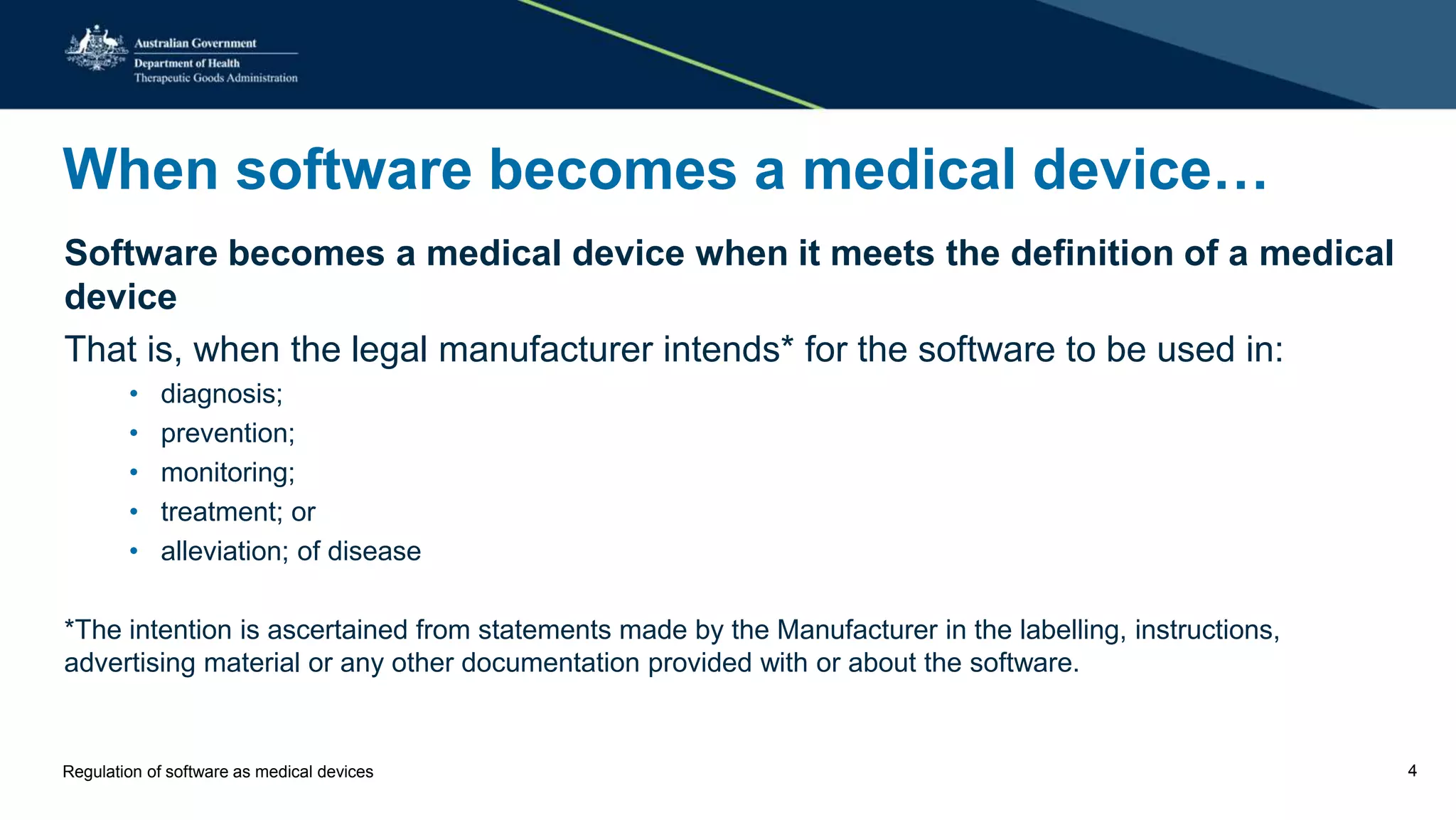 Regulation of software as medical devices | PPTX
