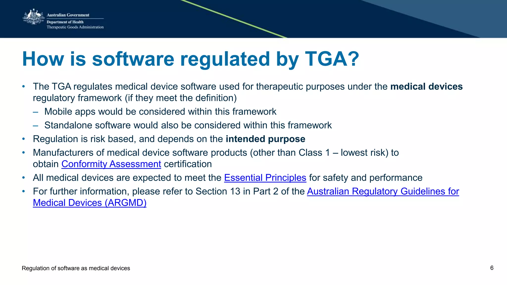 Regulation of software as medical devices | PPTX