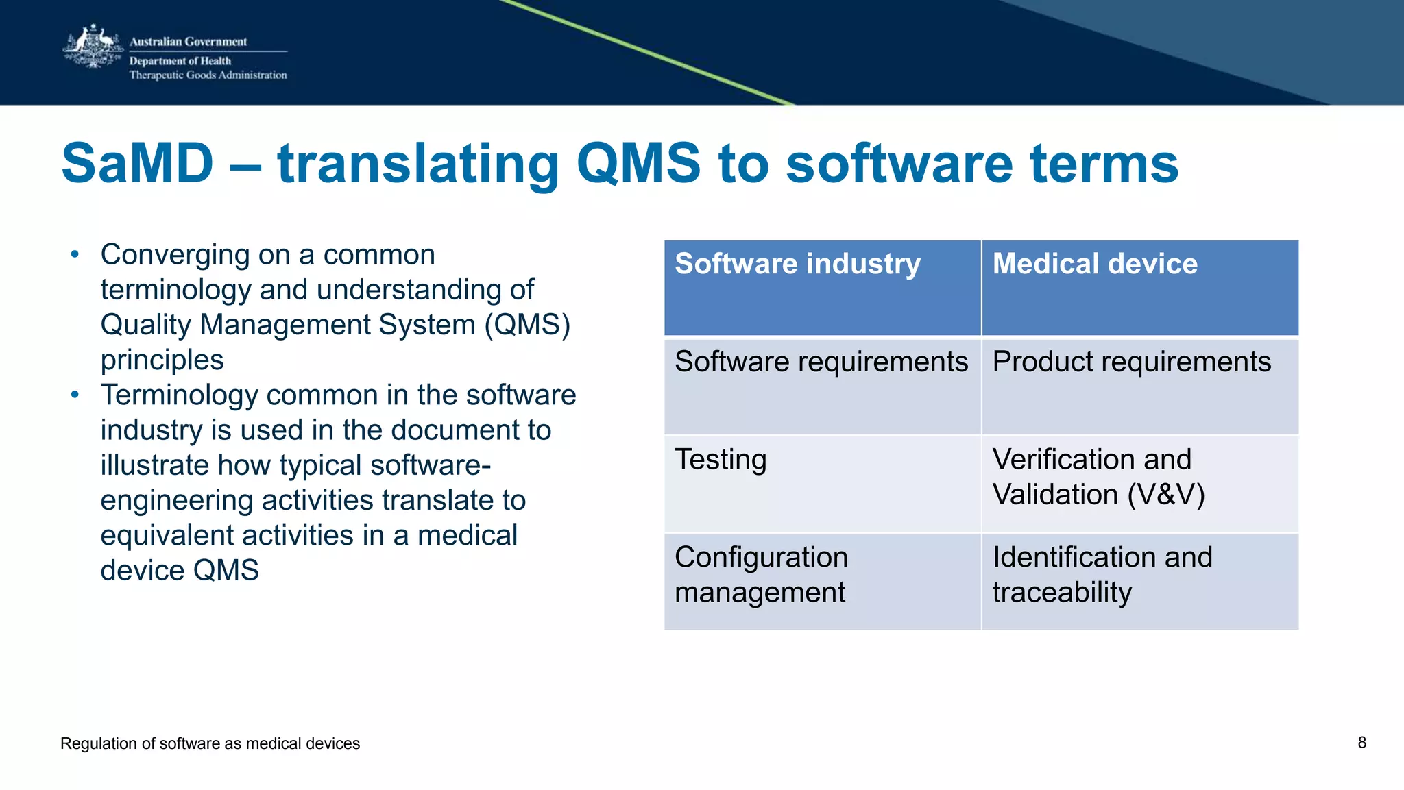 Regulation of software as medical devices | PPTX