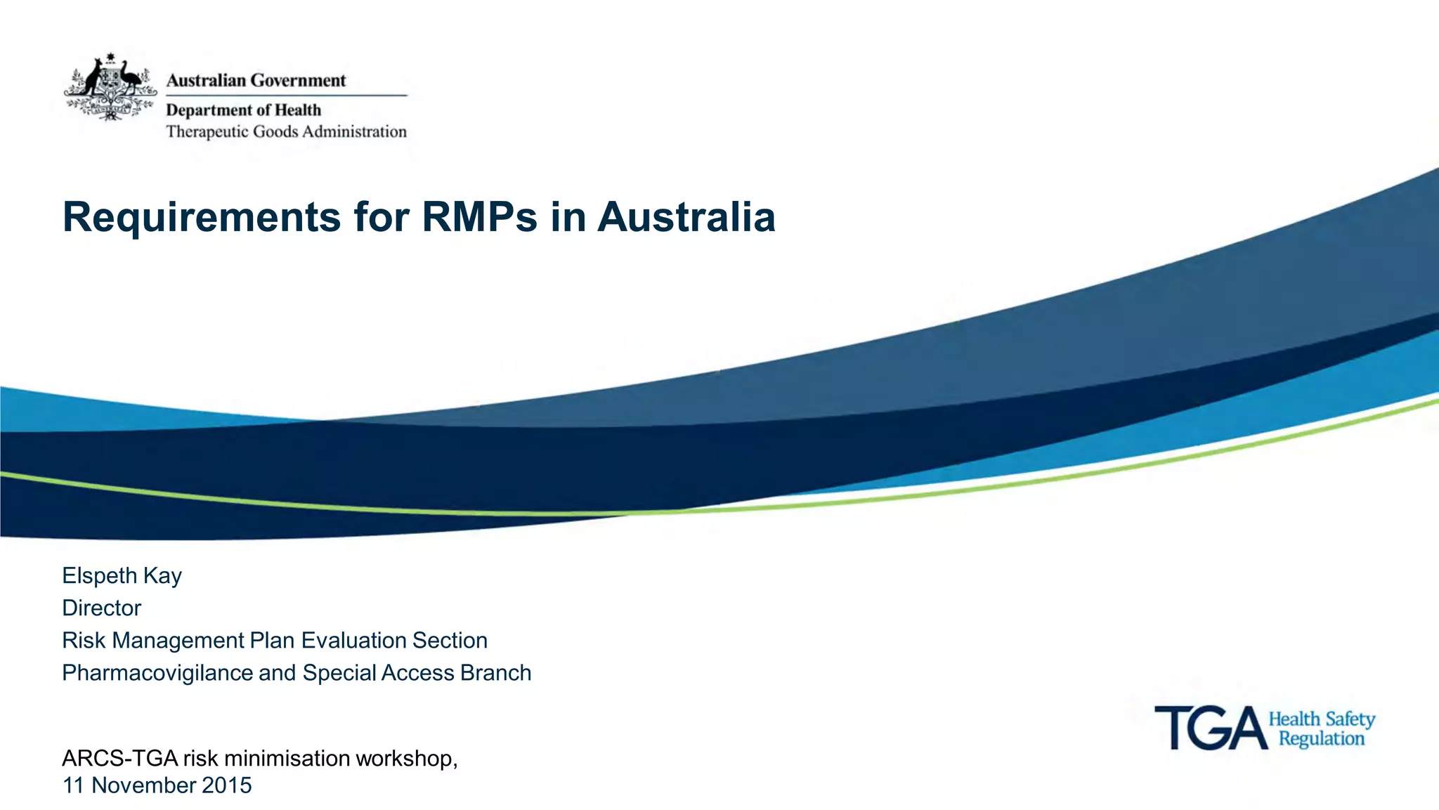 Requirements for RMPs in Australia | PDF