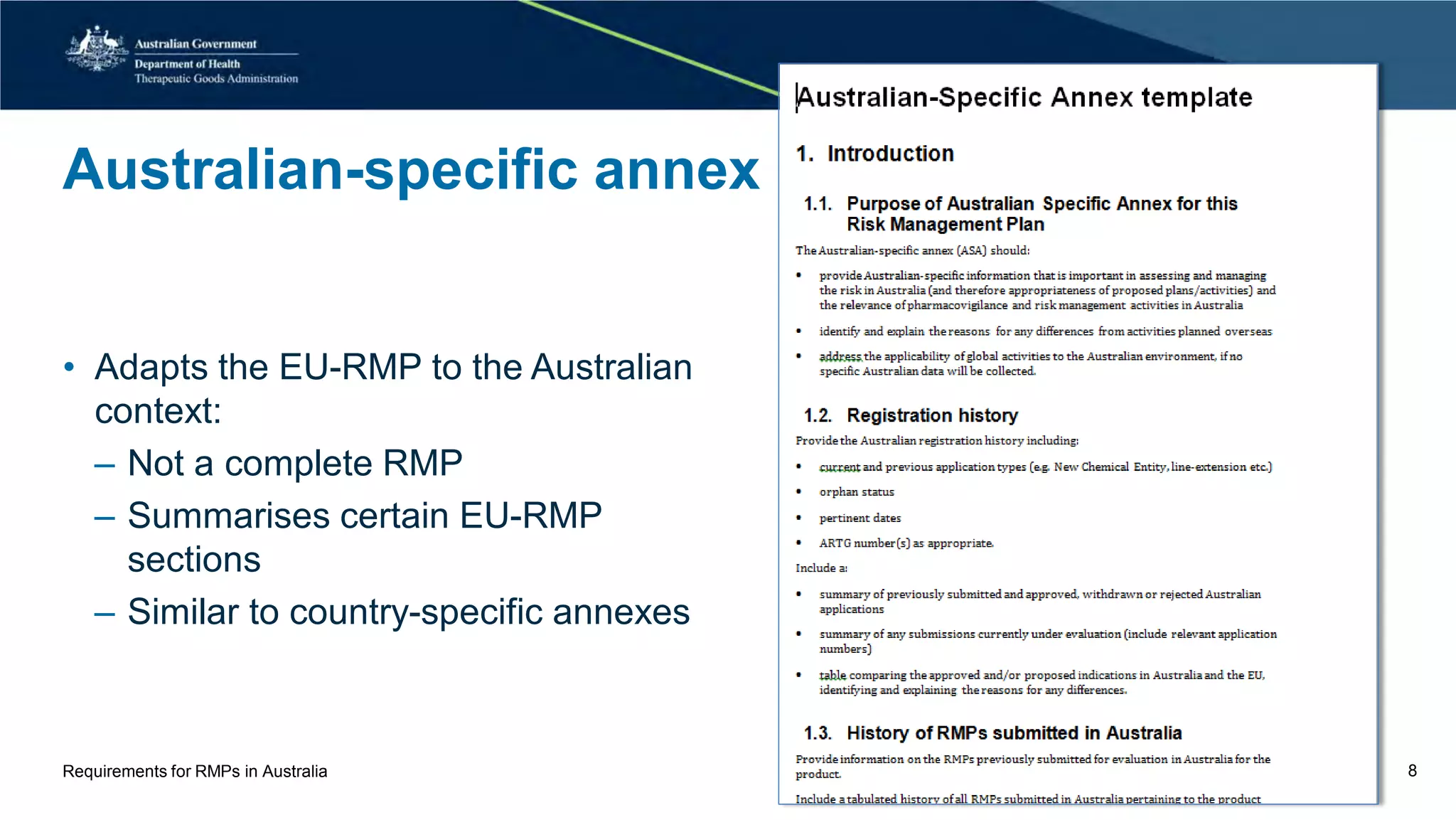Requirements for RMPs in Australia | PDF