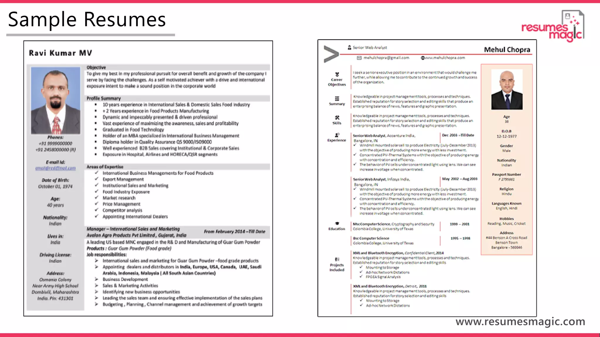Resumes Magic- Presentation | PDF