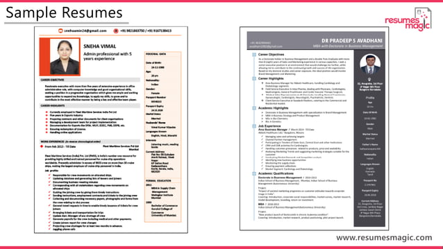 Resumes Magic- Presentation | PPT