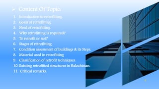 Retrofitting of buildings | PPTX