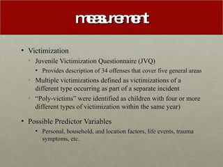 Presentation Re Victimization | PPT