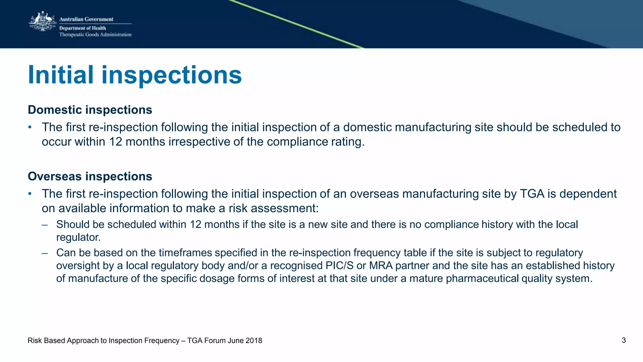 Presentation Risk Based Approach to Inspection Frequency | PPT